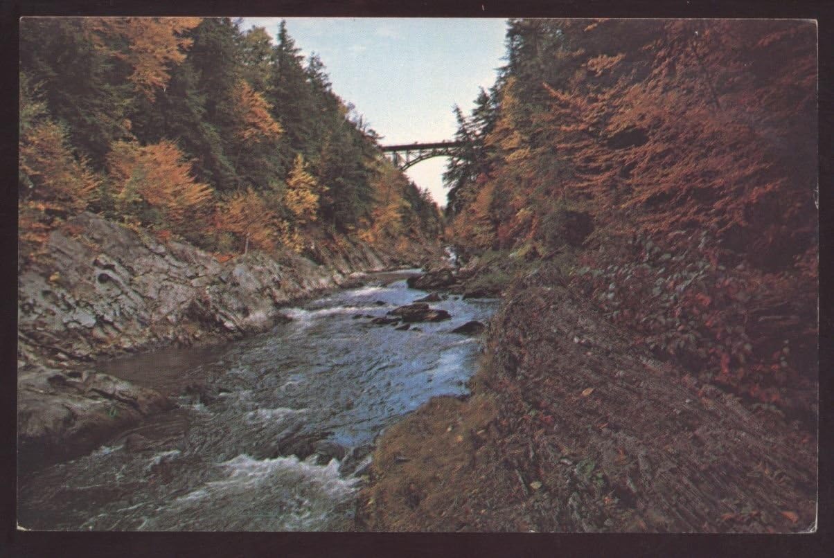 Amazon.com : Postcard Quechee Gorge Vermont Bridge Line Ottauquechee ...