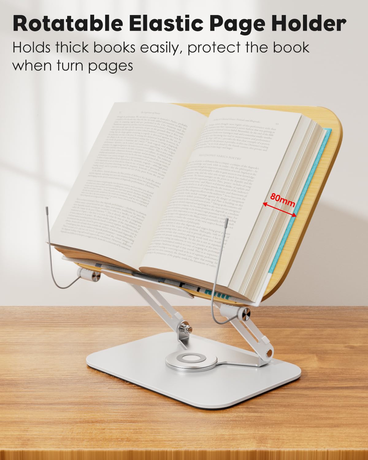 Snapklik.com : Book Stand For Reading, Aboutool Adjustable Book Holder