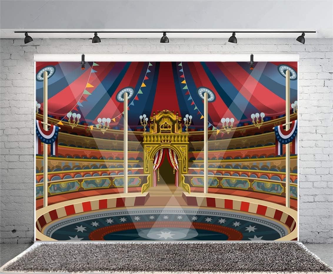 Renaiss 10x8ft Circus Backdrop Theatre Performing Stage Tent Ribbon ...