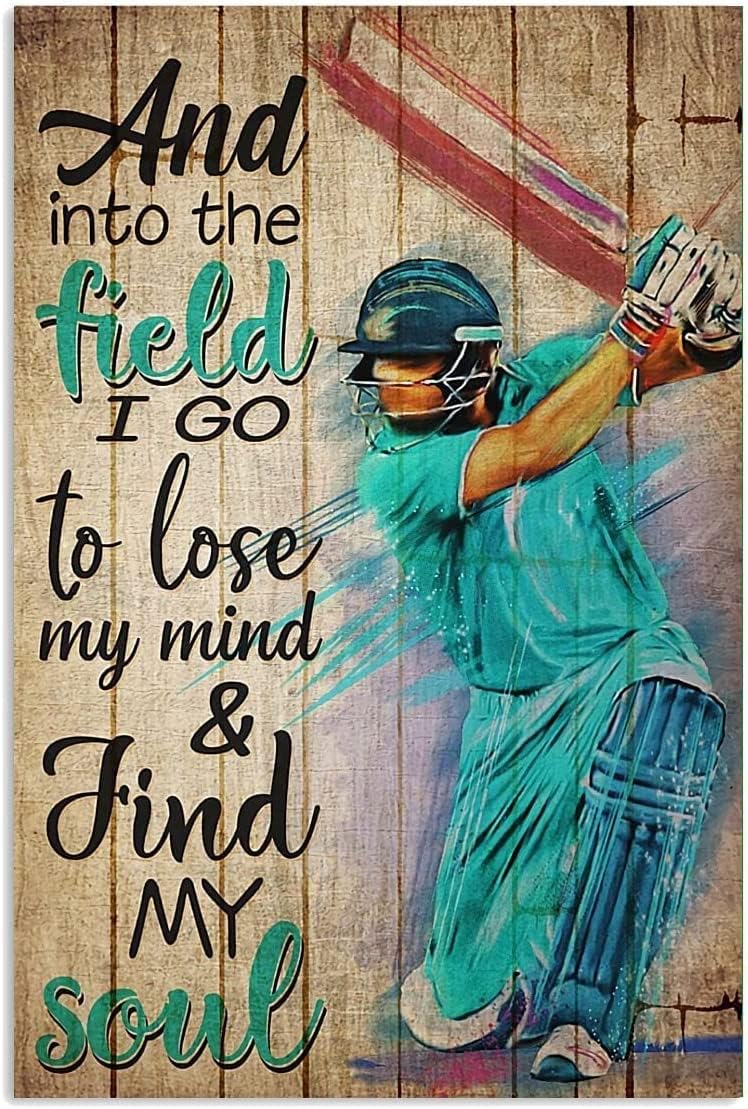 Amazon.com : Cricket Retro Metal Tin Signs And Into The Field Posters ...