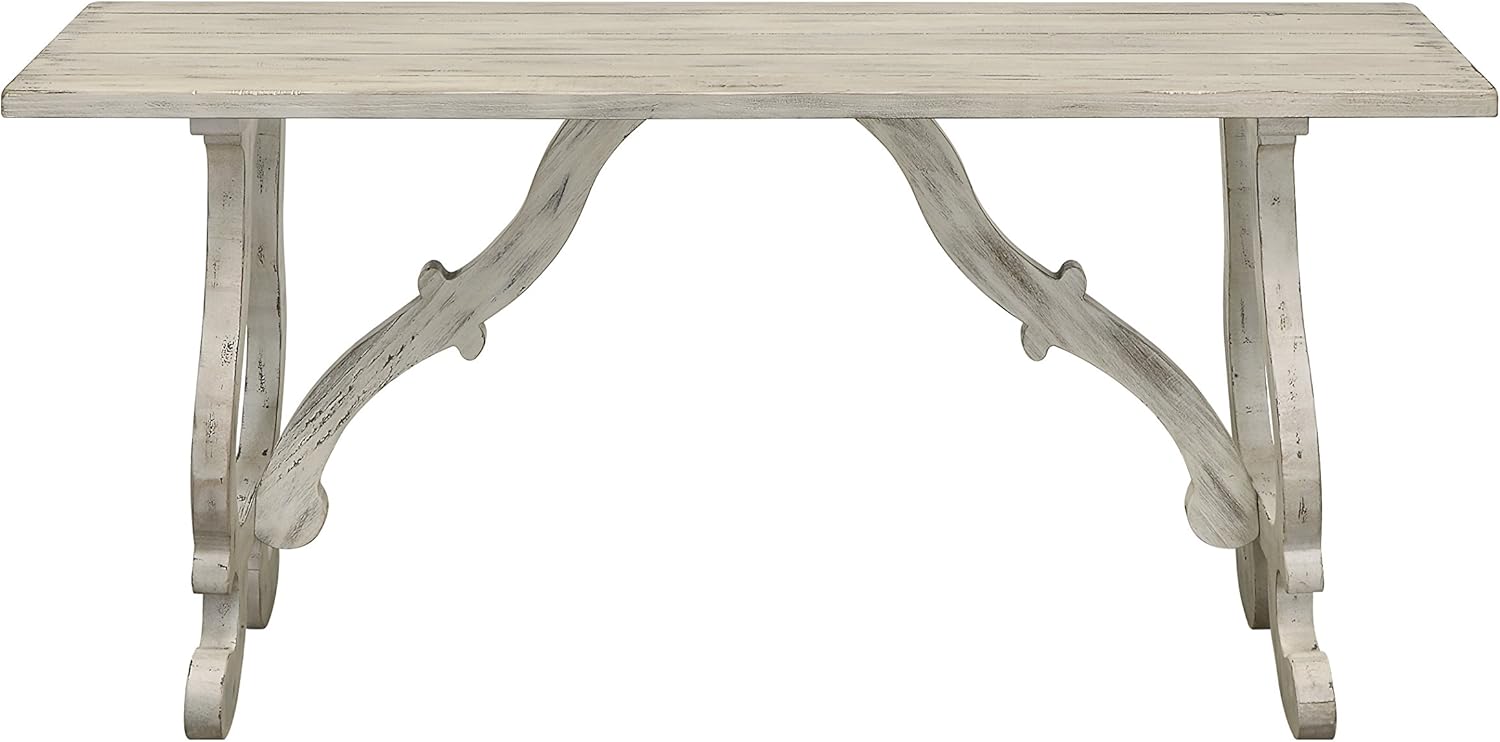 Amazon.com: Treasure Trove 1894 Console Table, White Rub : Home & Kitchen