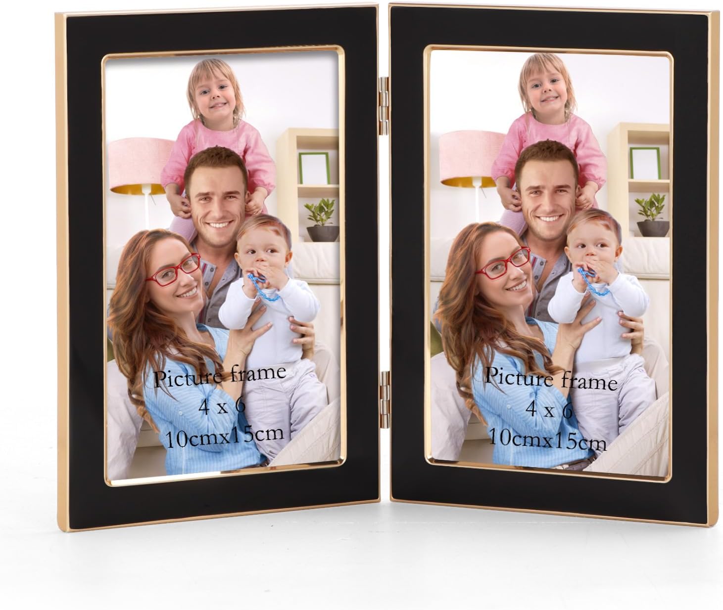 Amazon.com - HappyHapi 5 Pack 5x7 Floating Picture Frames, Black Double ...