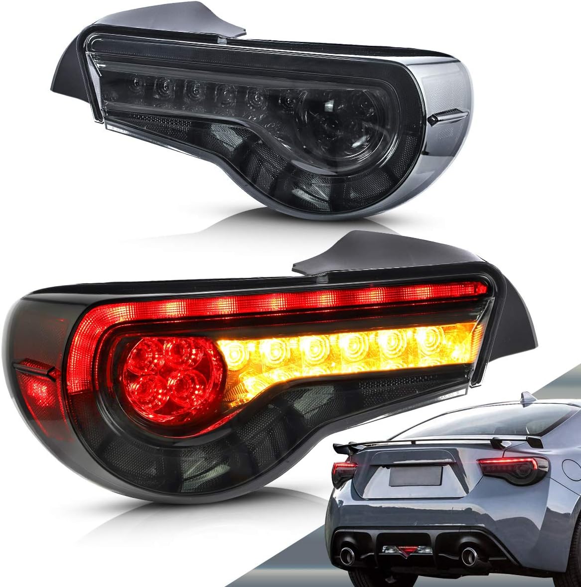 Amazon.com: VLAND Projector Headlights & OLED Smoked Tail Lights ...