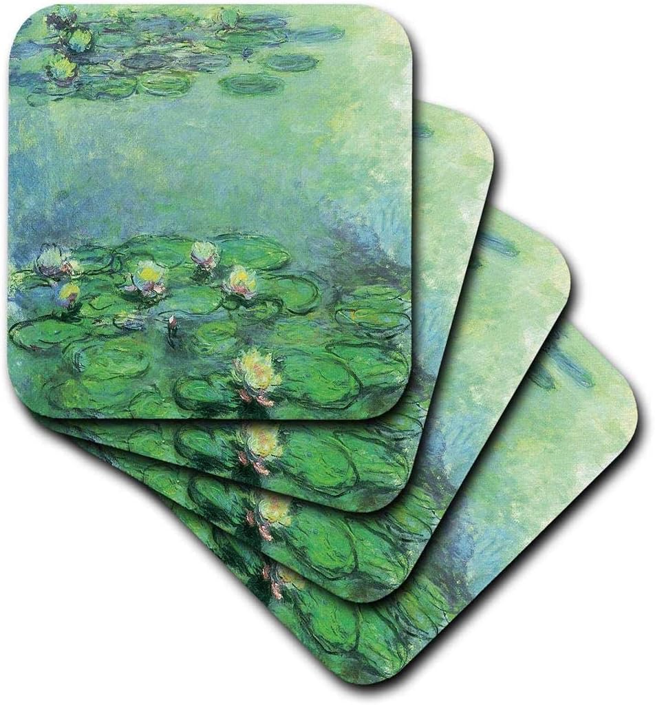 3dRose Water Lilies No 2 by Claude Monet, 1914-1917 - Soft Coasters ...