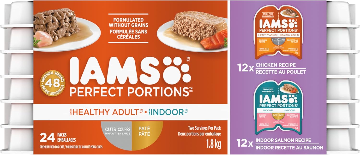 IAMS Perfect PORTIONS Adult Wet Cat Food - Chicken CIG and Indoor ...