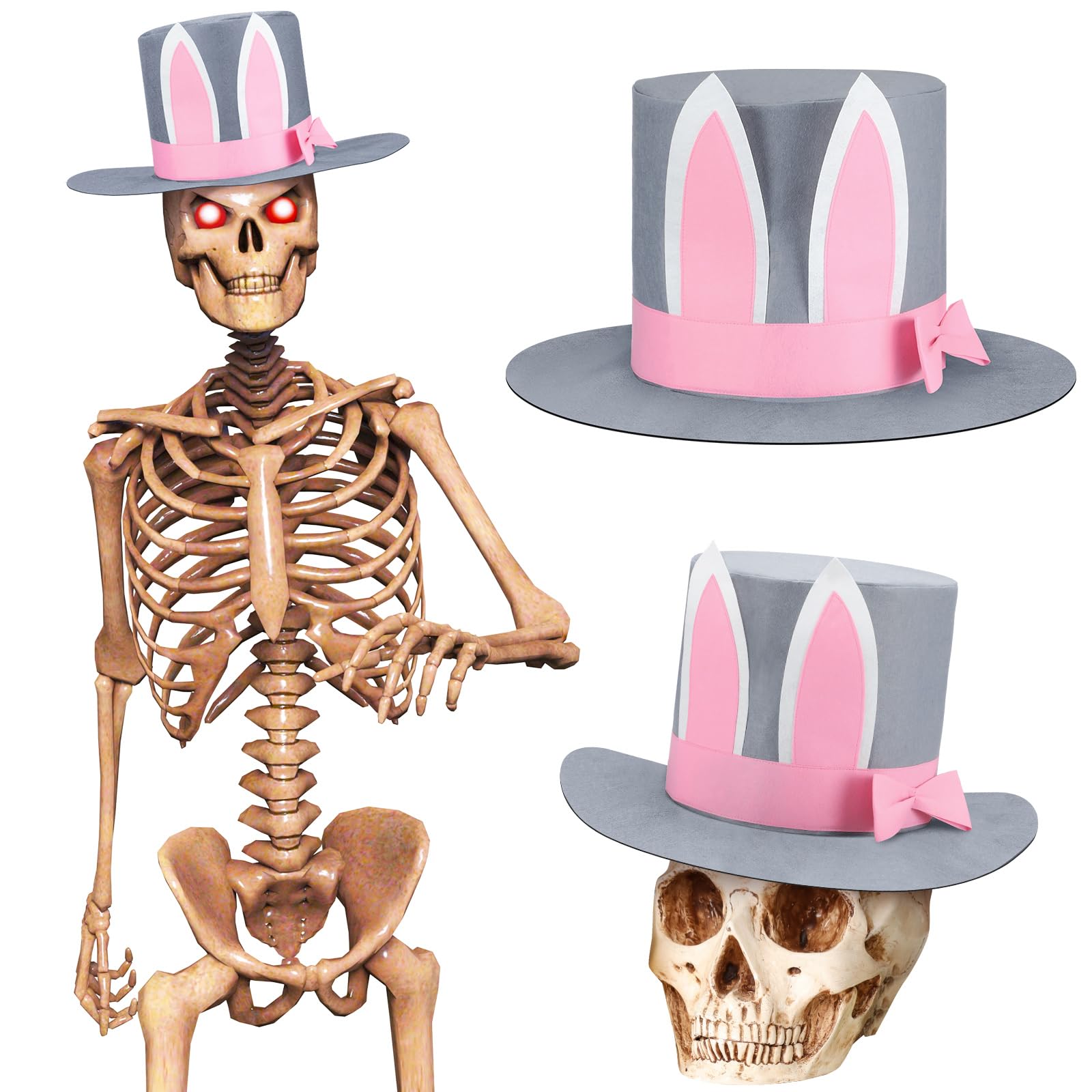 Amazon.com : Geyoga 12 ft Skeleton Accessories Easter Bunny 12 Foot ...