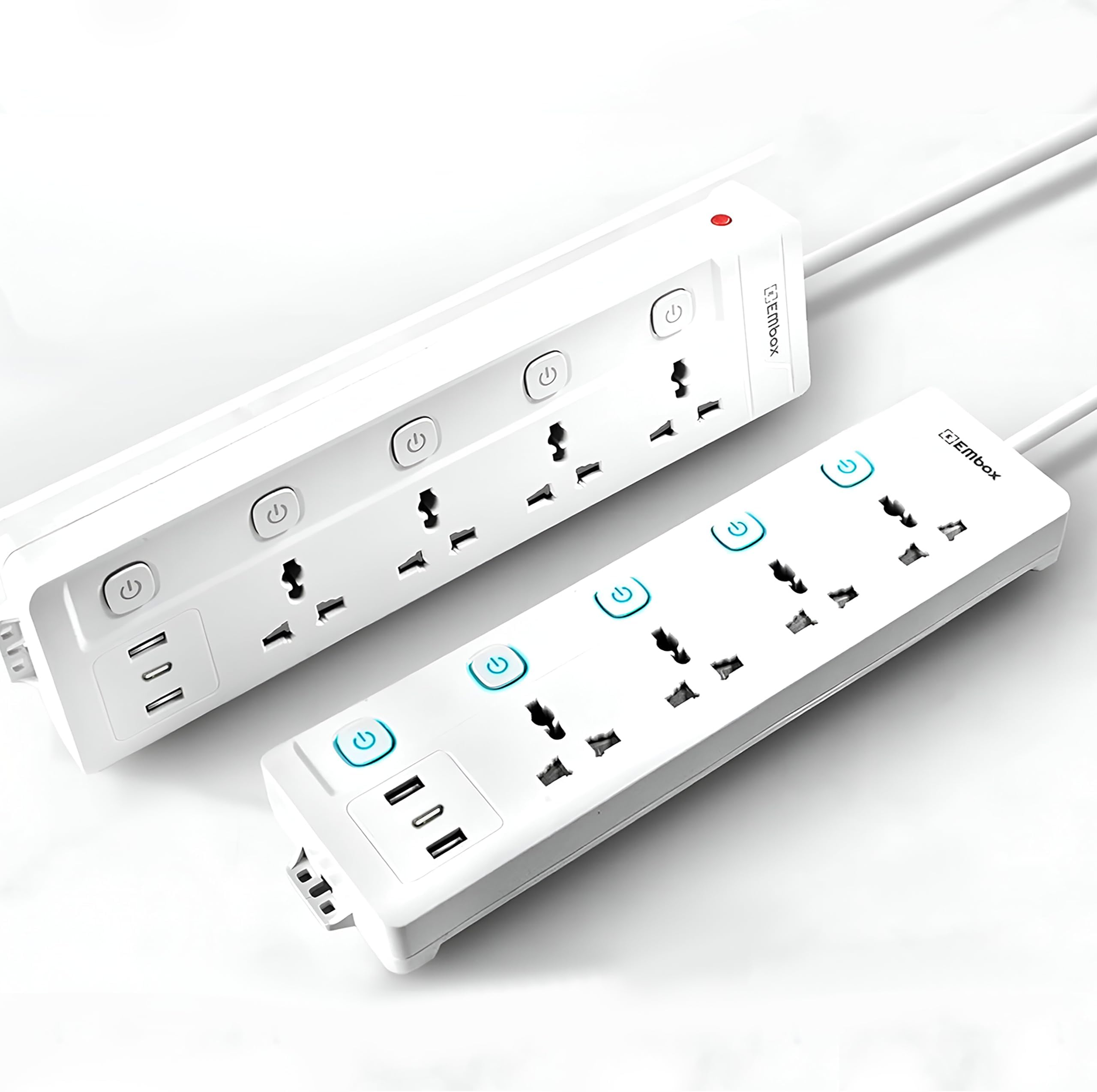 EMBOX Cube Extension Board with 6 USB Ports 4 Universal Sockets USB (2. ...