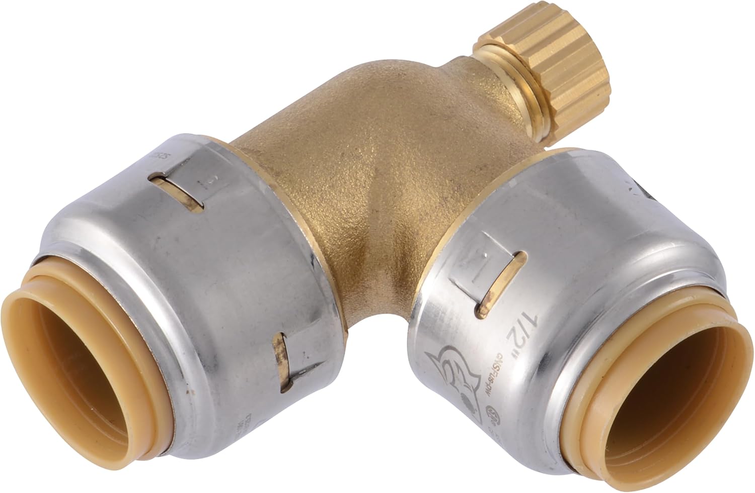 Amazon.com: SharkBite Max 1/2 Inch 90 Degree Elbow with Drain Vent ...