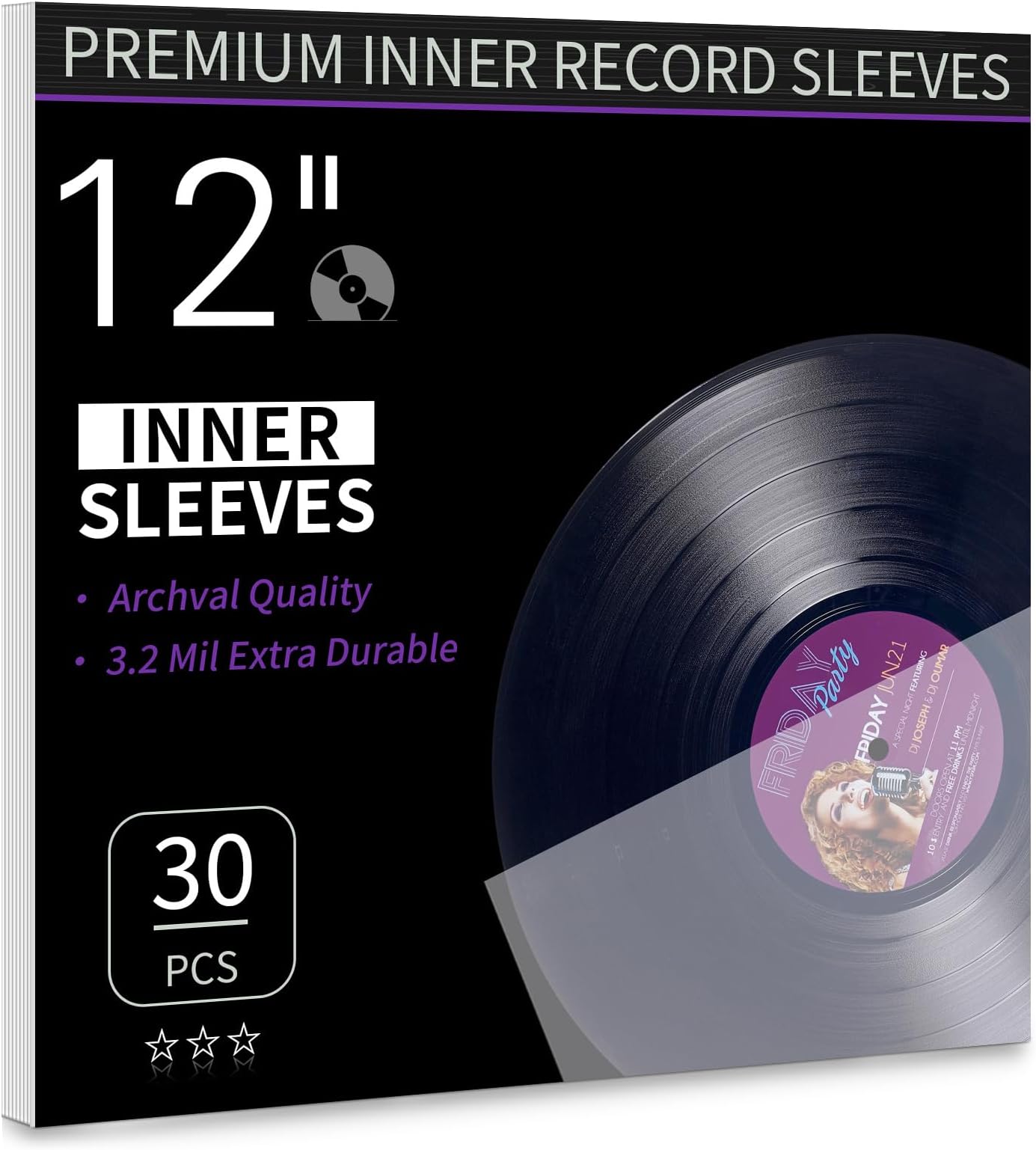 Amazon.com: Big Fudge Vinyl Record Inner Sleeves - LP Album Covers in ...