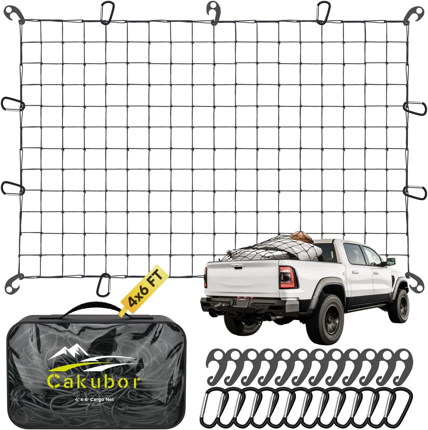Amazon.com: Heavy Duty Cargo Net for Pickup Truck | Dump Truck Mesh ...