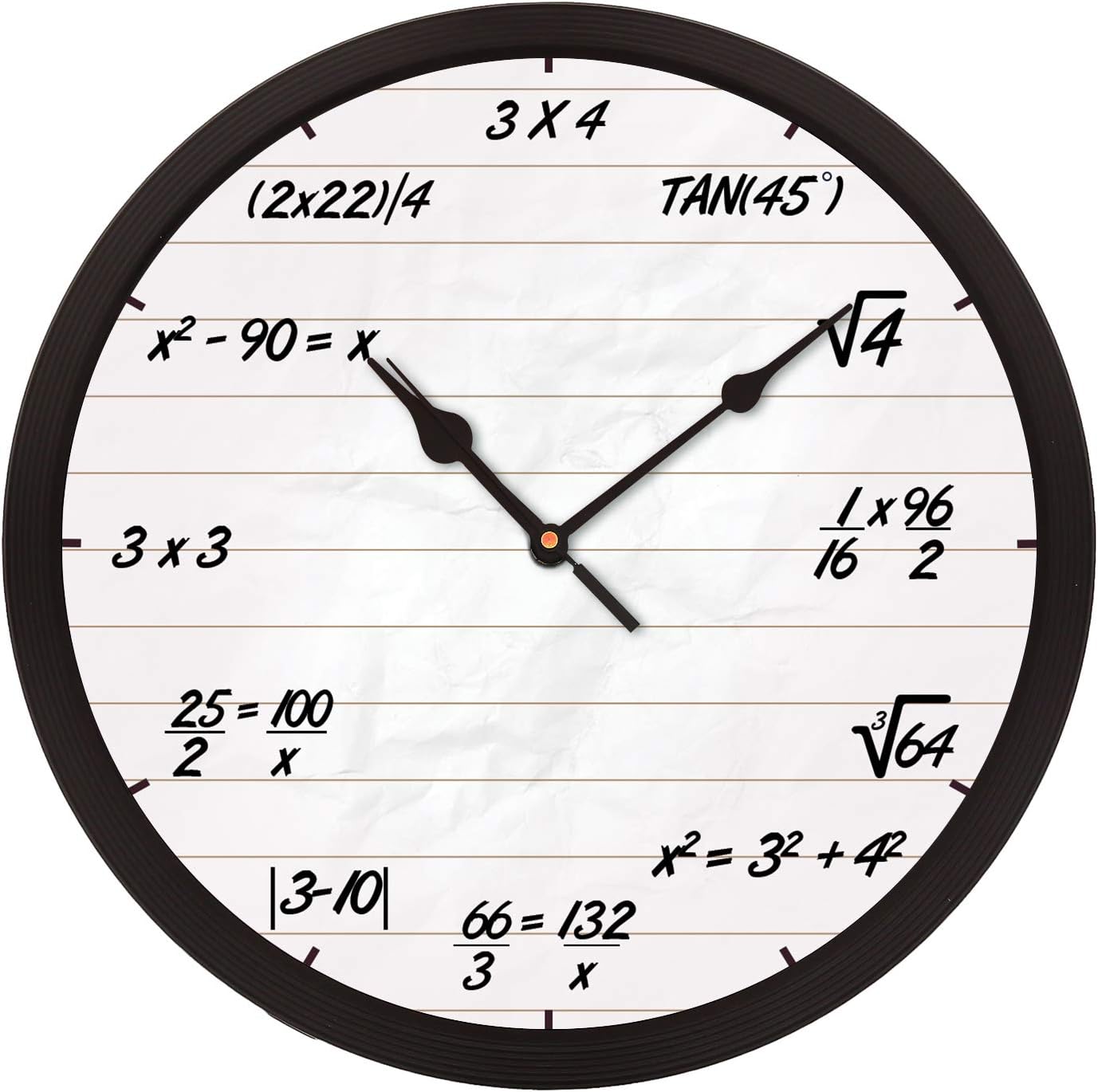 Buy eCraftIndia Round Shape Plastic Math Equations Analog Designer Wall ...