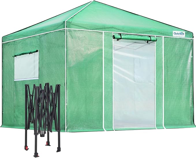 Amazon.com : Quictent 10x10FT Walk-in Portable Greenhouse, Instant Easy ...