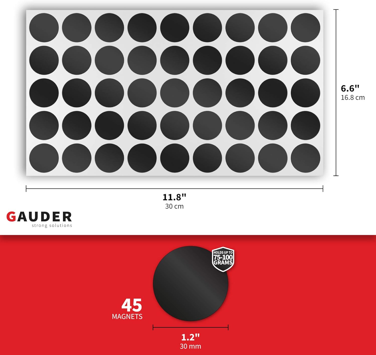 GAUDER Large Magnetic Dots | Flexible Sticky Magnets | Magnetic ...