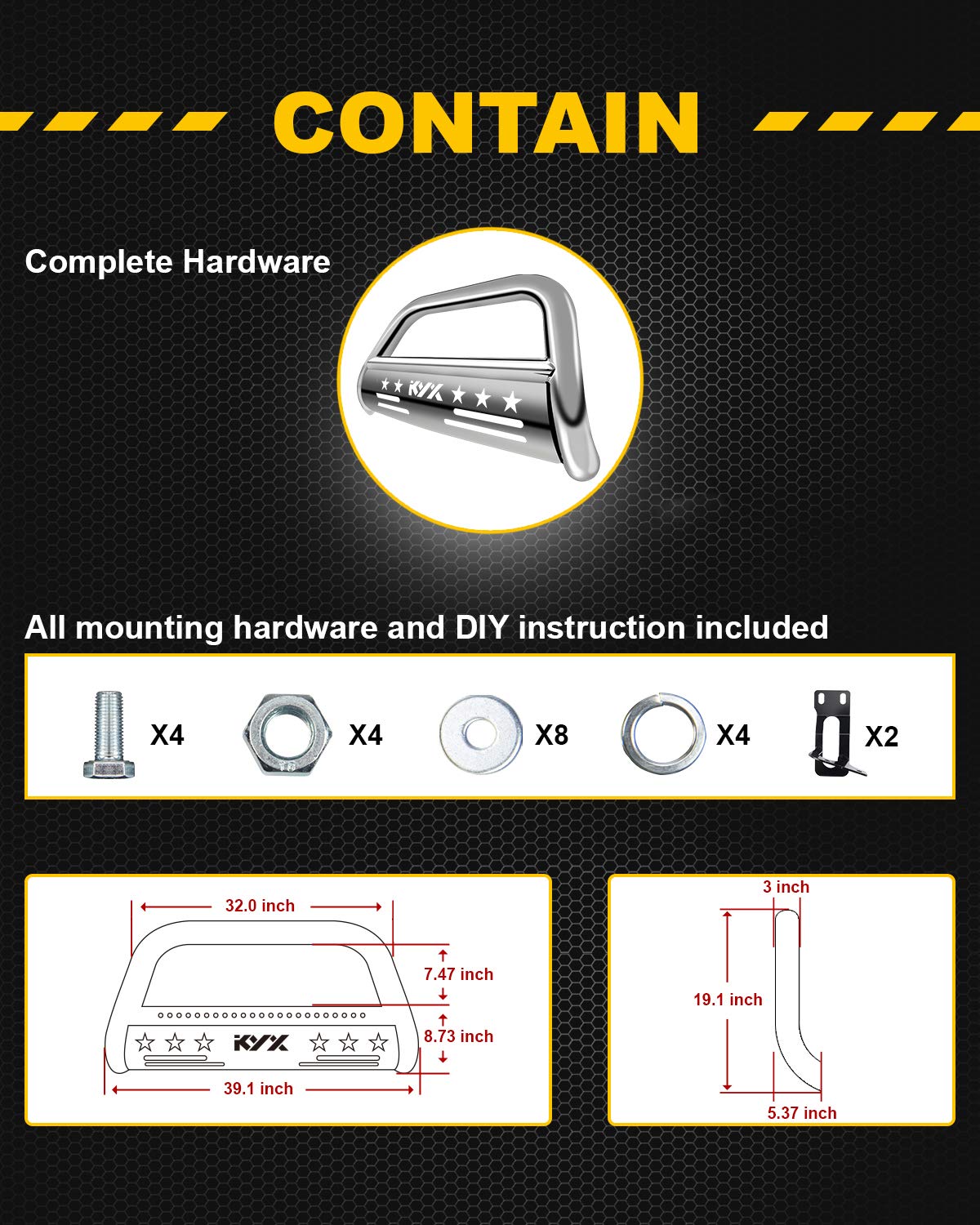 Snapklik.com : KYX Bull Bar For 2011-2016 Ford F250 F350 F450 F550 ...