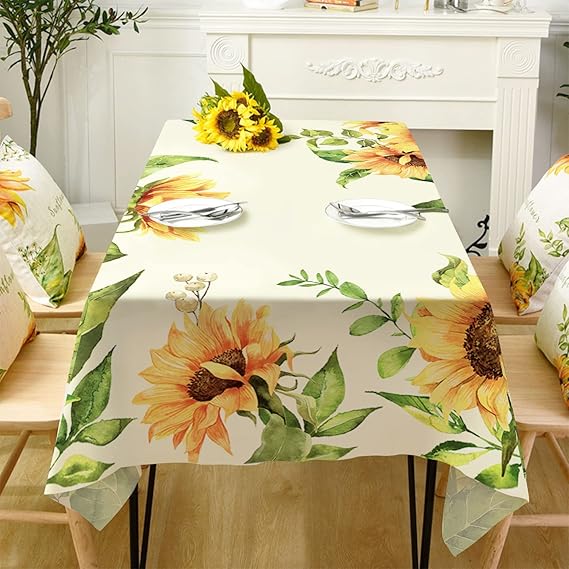 Amazon.com: Virtumob Rectangle Tablecloth - 60 x 84 Inch Sunflower ...