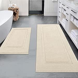Amazon.com: SHACOS Ultra Soft Bathroom Runner Rugs Sets 2 Pieces 47x20 ...