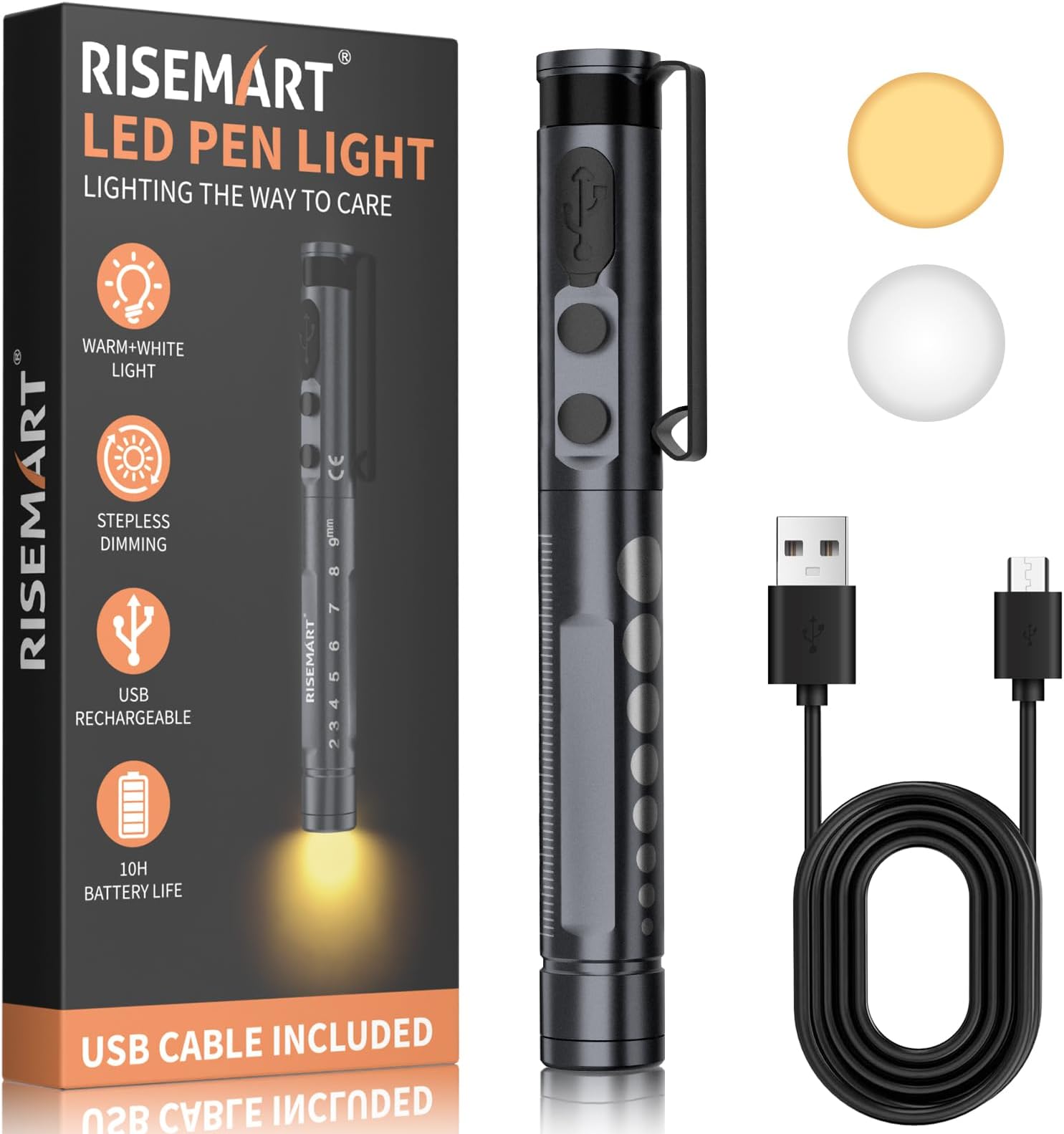 Amazon.com: 6 Pieces Pen Light Included Batteries Reusable LED Penlight ...