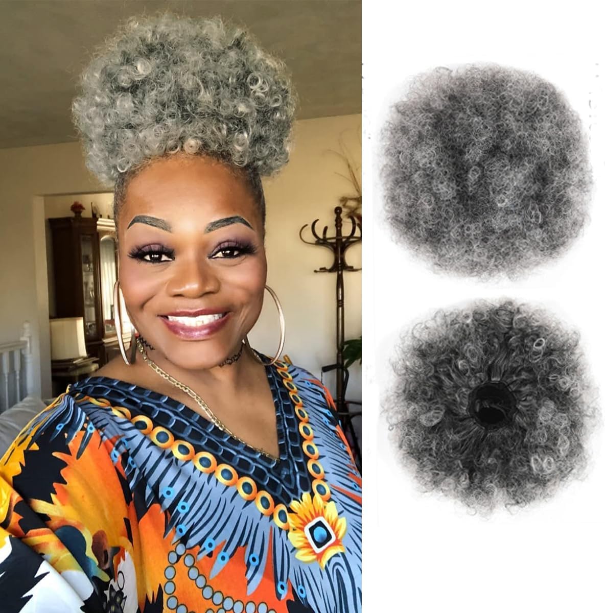 Amazon.com : HEVAYO KISS Afro Puff Drawstring Ponytail Extension Short ...