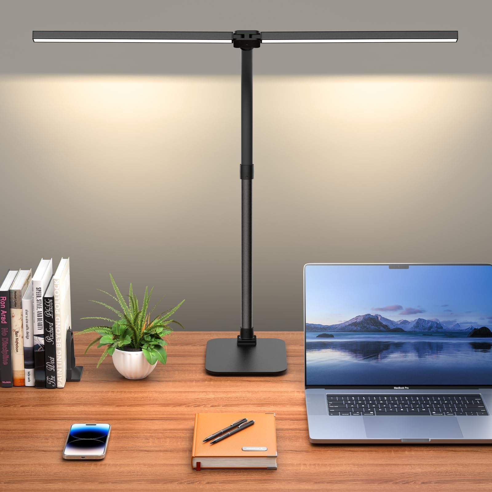 Kaulsoue Desk Lamp Architect Task Dual Head Modern Flexible Gooseneck ...