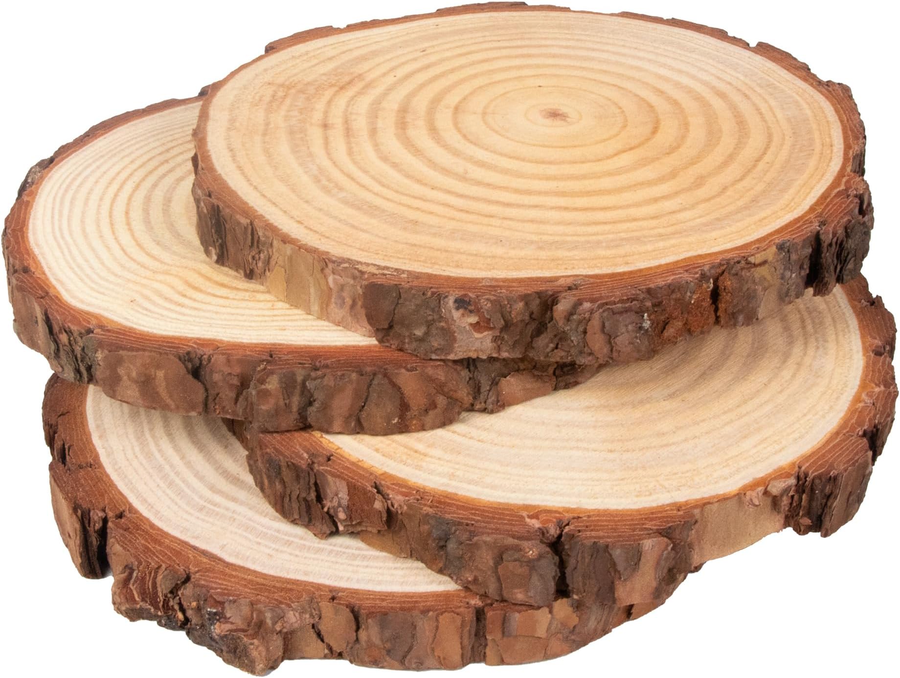 Amazon.com: CCS HOME Natural Rustic Wood Rounds for Modern Home Crafts ...