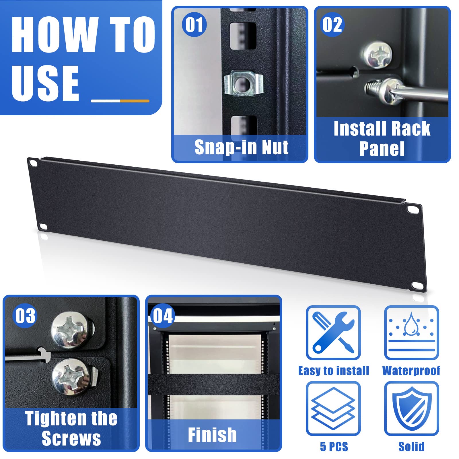 Server Accessories 2U Perforated Blank Panel For 19-Inch Server Rack ...