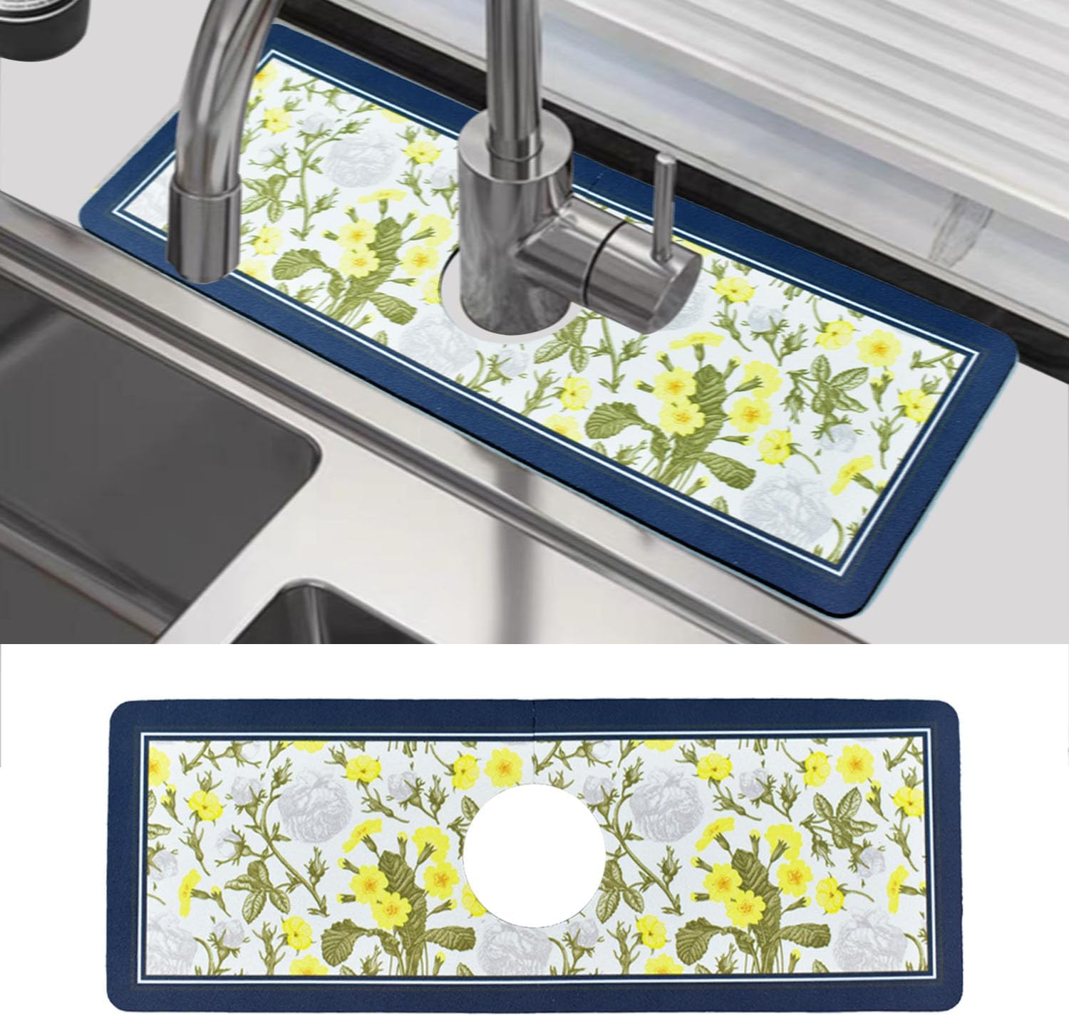 Amazon.com: Finphoon Sink Splash Guard, Kitchen Sink Splash Guard ...