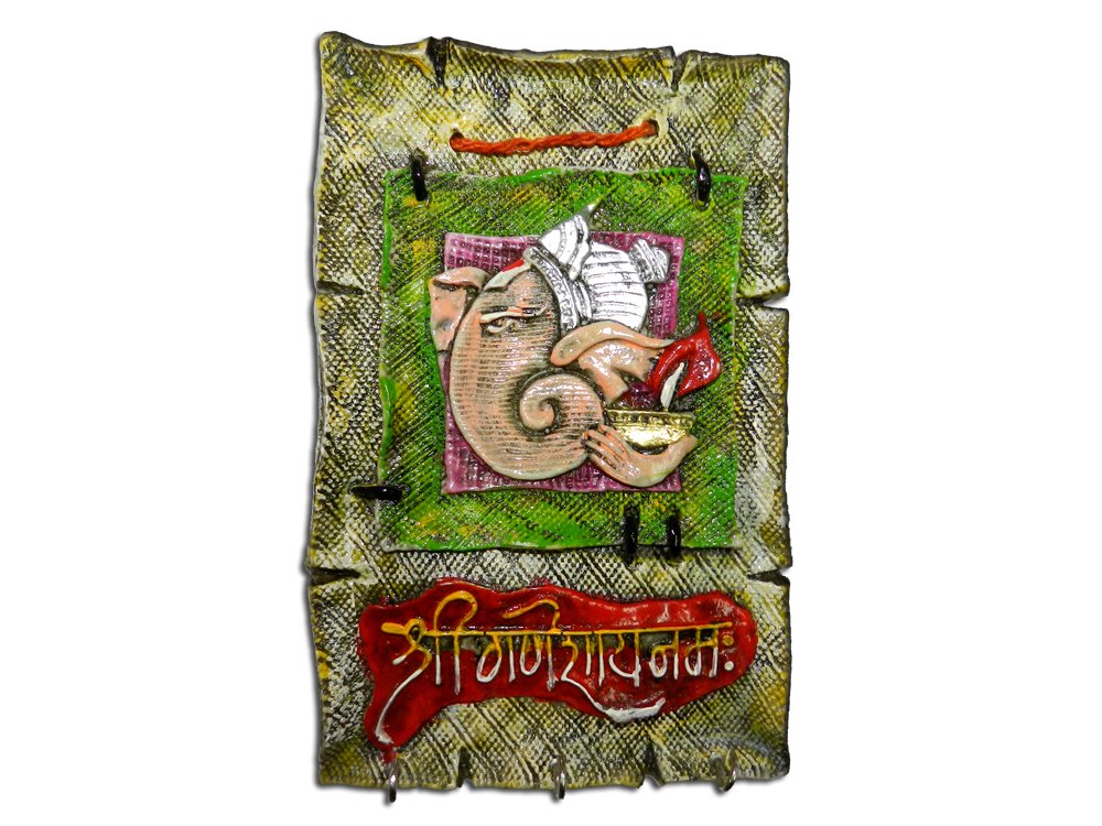 Anant Shree Ganeshaya Namah Wall Key Hanging : Amazon.in: Home & Kitchen