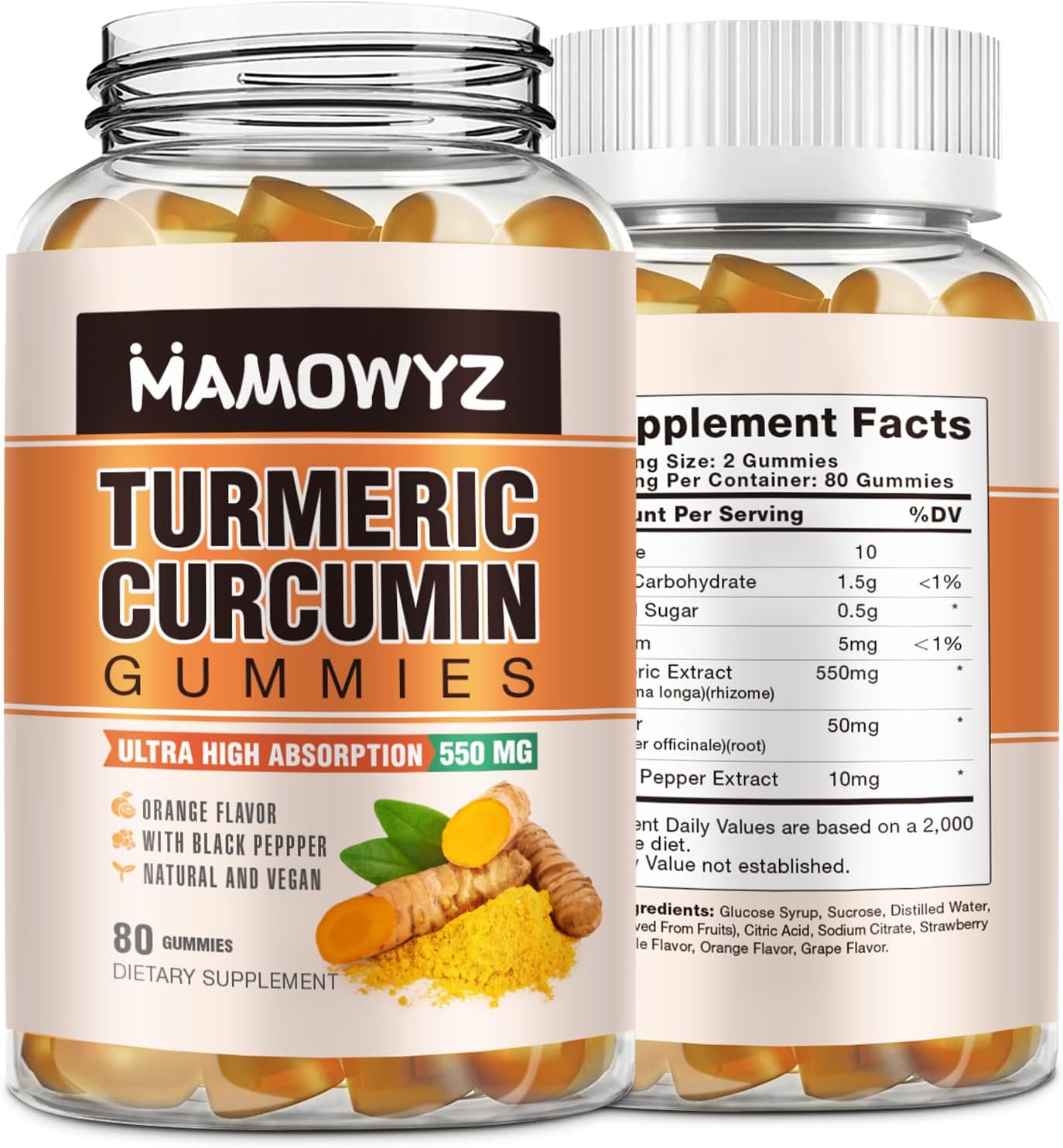 Amazon.com: Turmeric Gummies for Adults & Kids with Ginger & Black ...