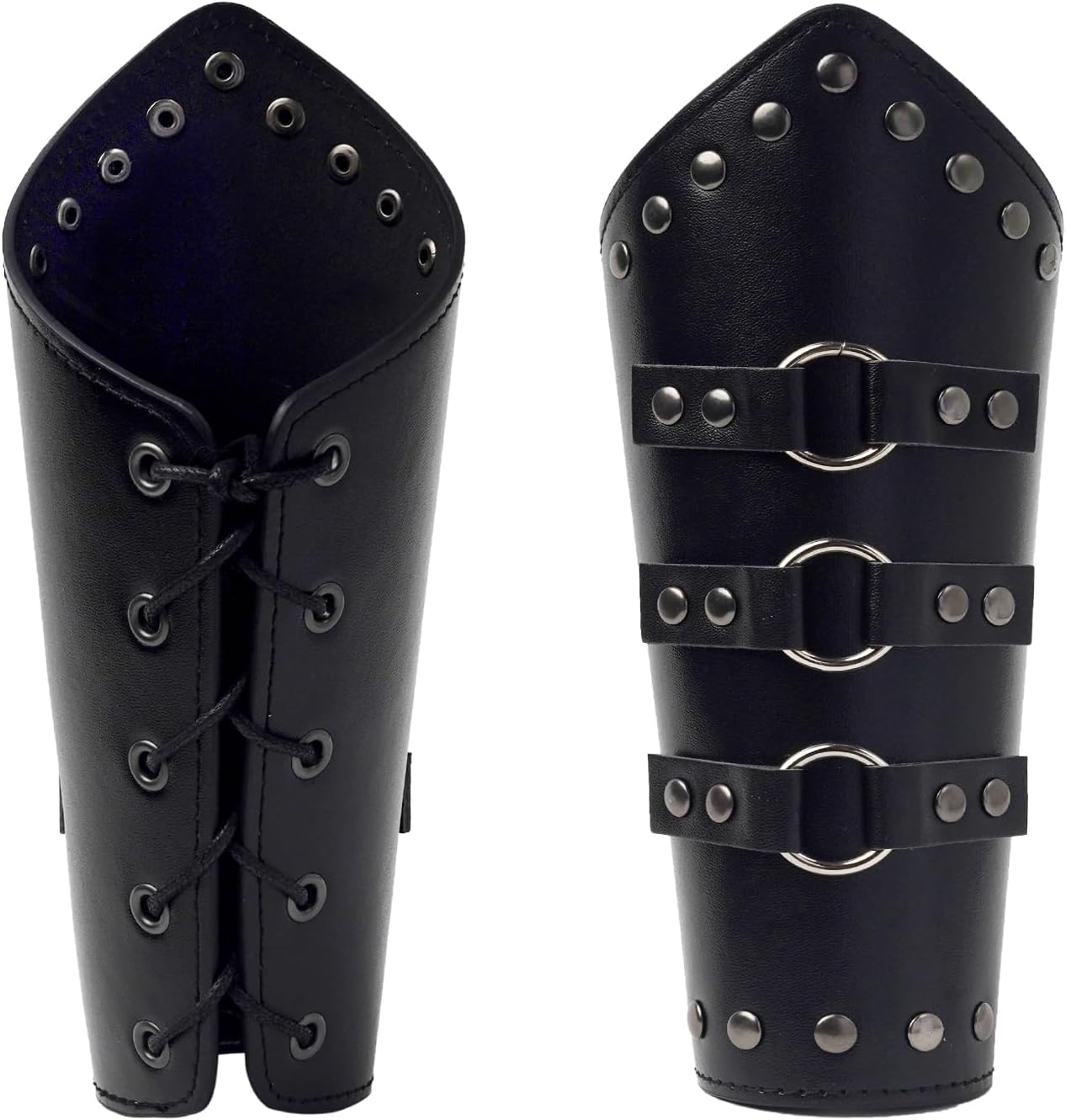 Amazon.com: Medieval Faux Leather Three O-rings Bracers Arm Armor ...