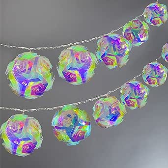 Amazon.com: Shining Disco Globe Ball String Lights,Battery/USB Operated ...