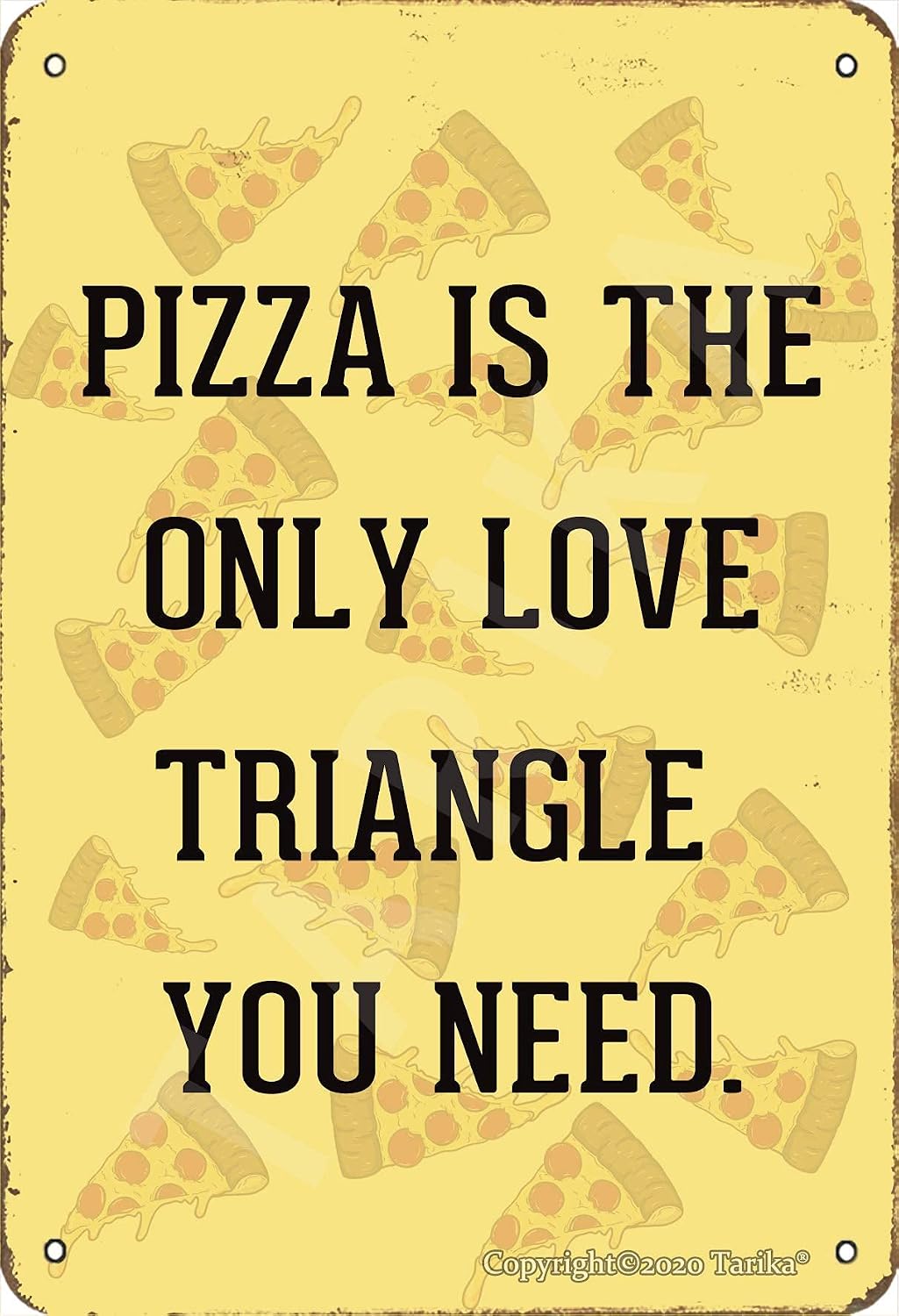 Amazon.com: JIUFOTK Pizza Metal Tin Signs Pizza Is The Only Love ...