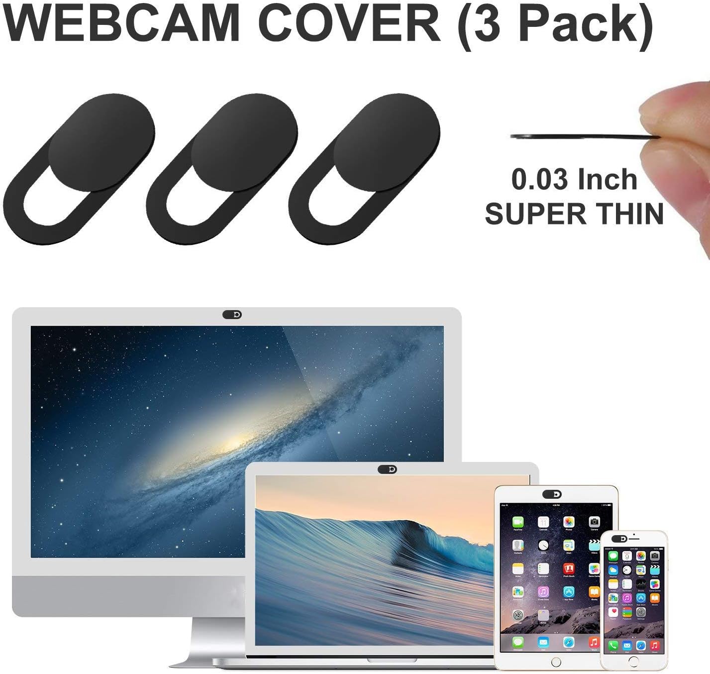 GEARGO Webcam Abdeckung Webcam Cover Kamera Abdeckung Sticker Privacy ...