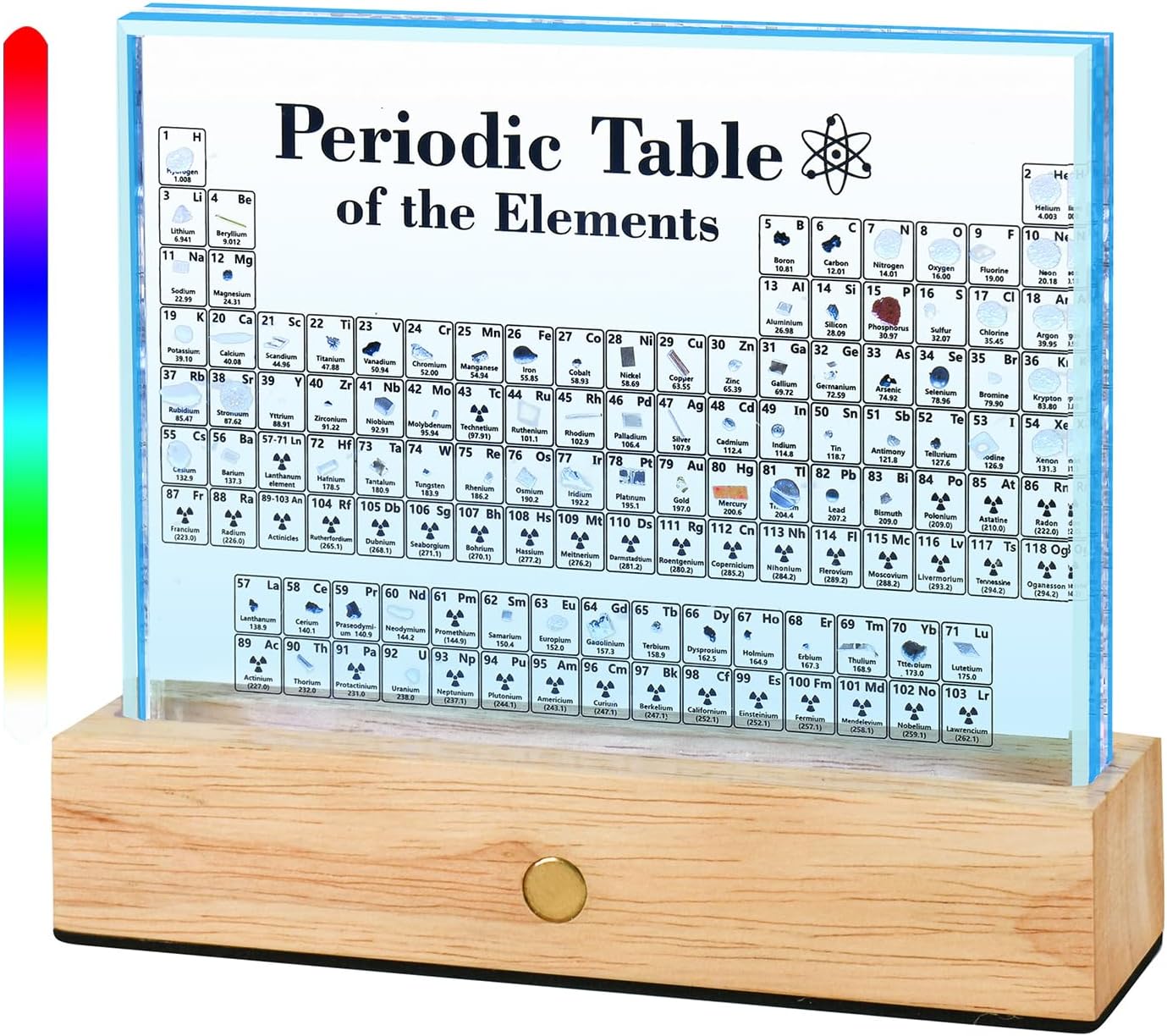 TINCINES Periodic Table with Real Elements Inside, Real Periodic Table ...