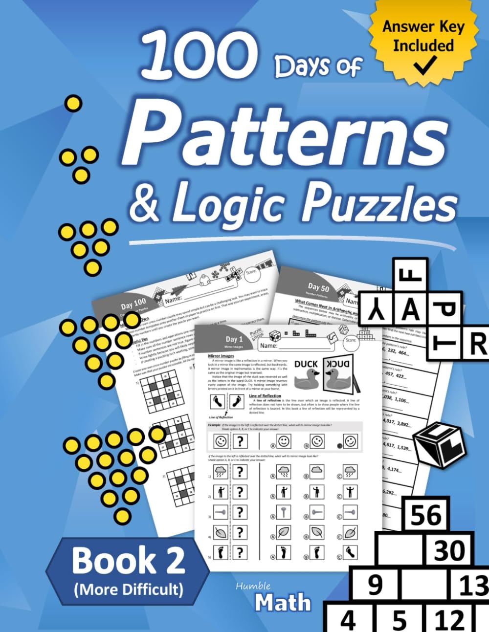 Patterns & Logic Puzzles – Book 2: (More Difficult) Answer Key Included ...