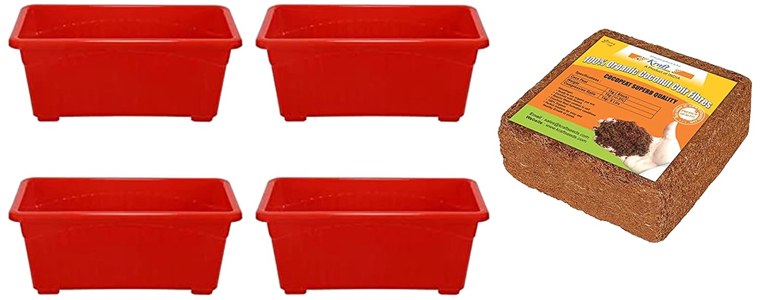 Kraft Seeds Window Planter Bold Jupiter Solid Look and Feel Pots for ...