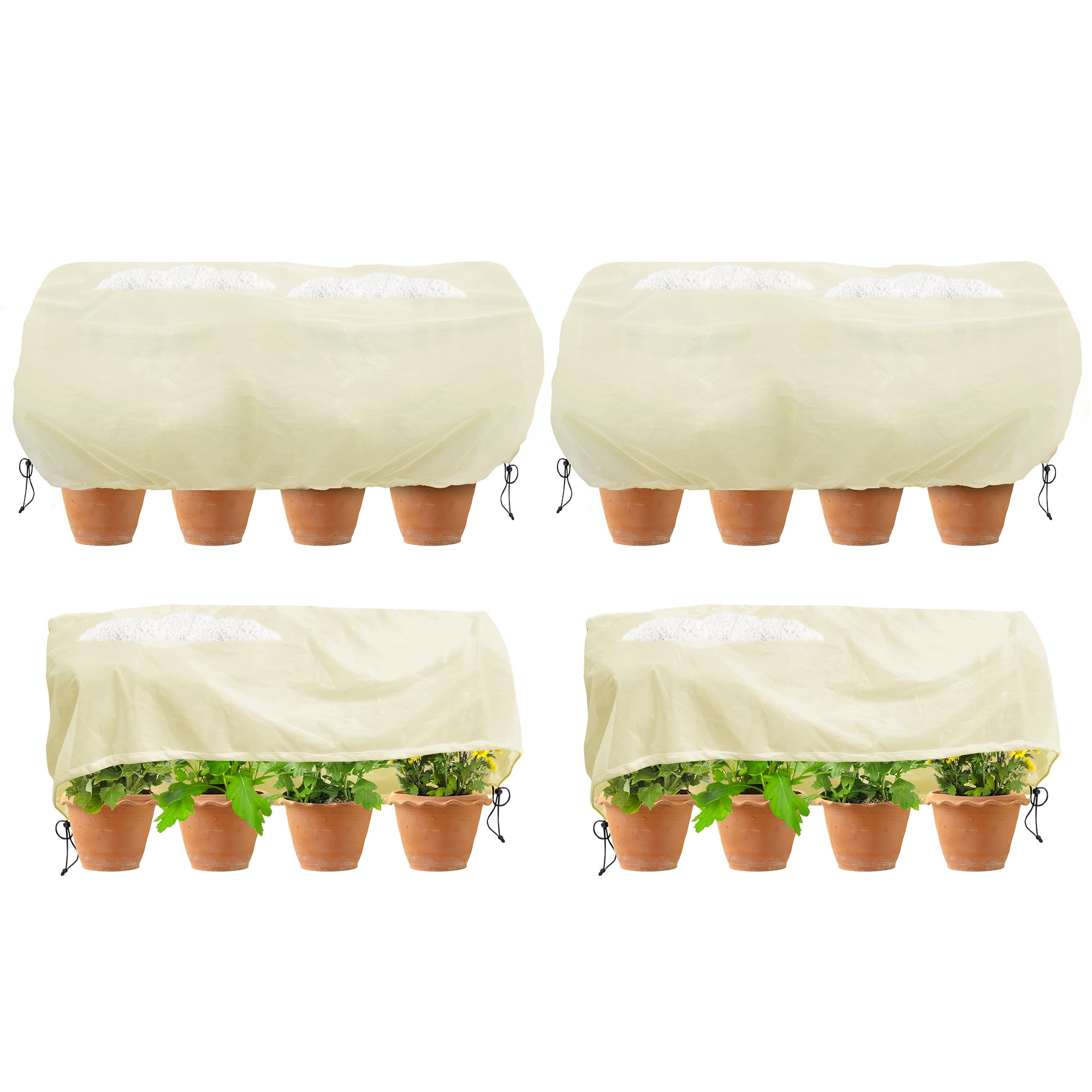 Amazon.com : Bonviee 4 Packs Plant Covers Freeze Protection- Large Tree ...