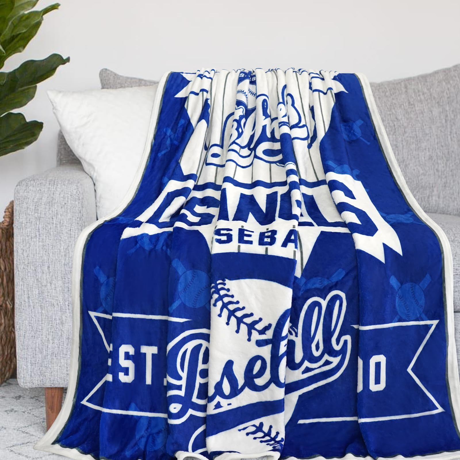 Amazon.com: Baseball Blanket, Soft Flannel Baseball Throw Blanket Gifts ...