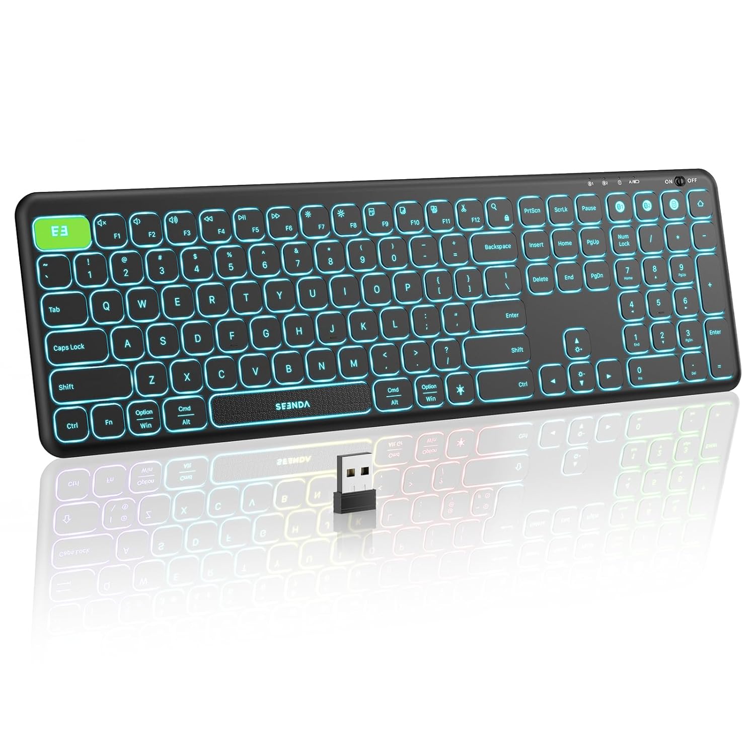 Amazon.in: Buy seenda Backlit Bluetooth Keyboard (USB + Dual BT), Multi ...