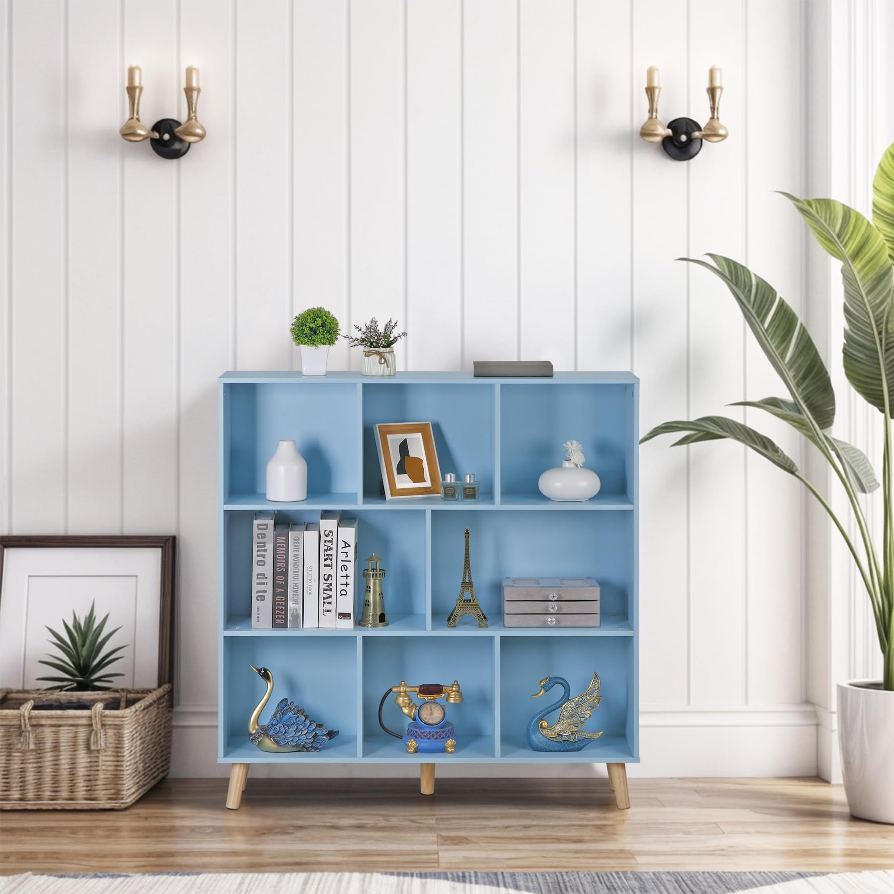 Light Blue Bookcase Styling Bookshelves: 5 Top Tips For A Beautiful