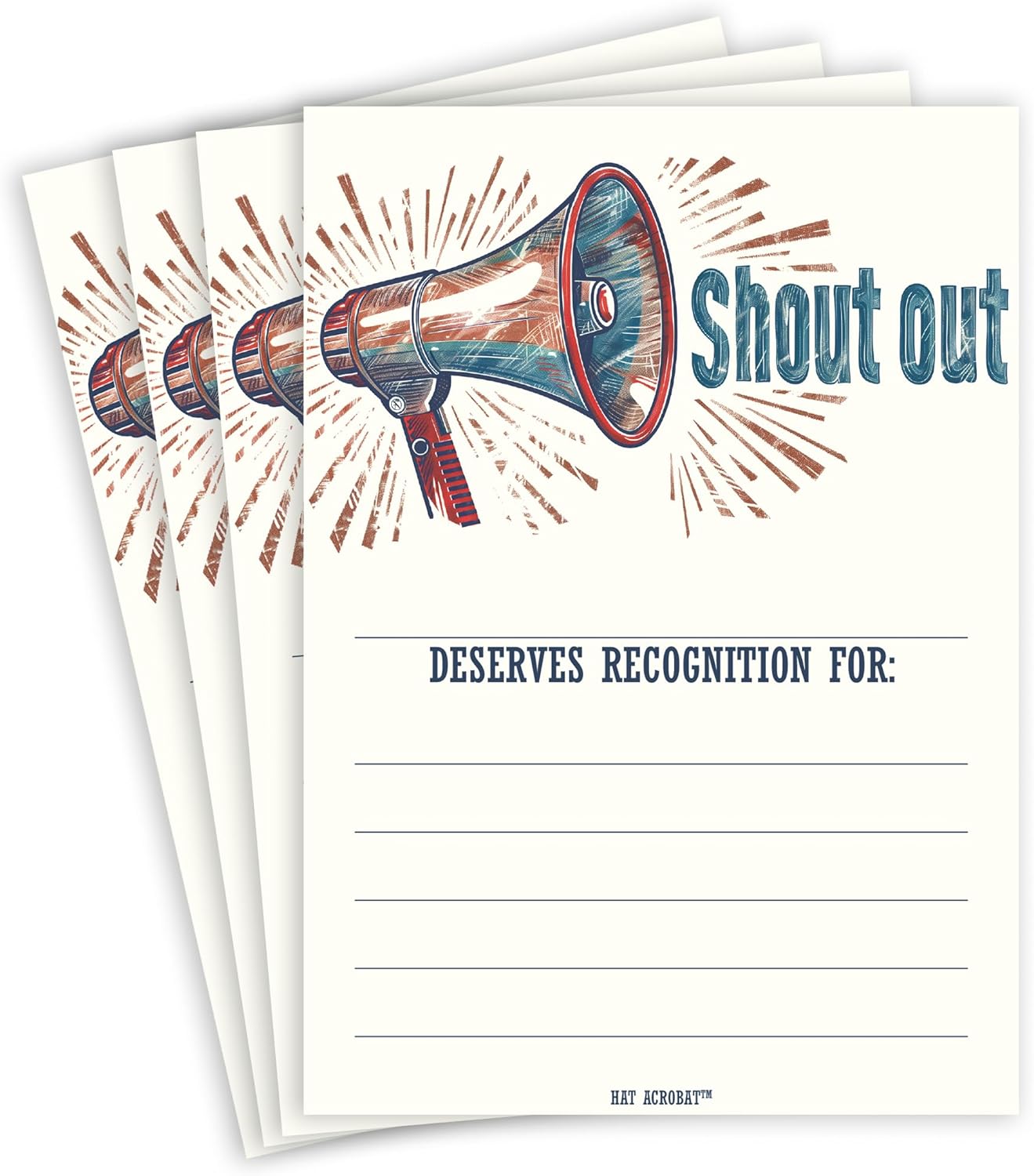 Amazon.com : Acrobat 50 Shout Out Cards - Recognition Cards for ...