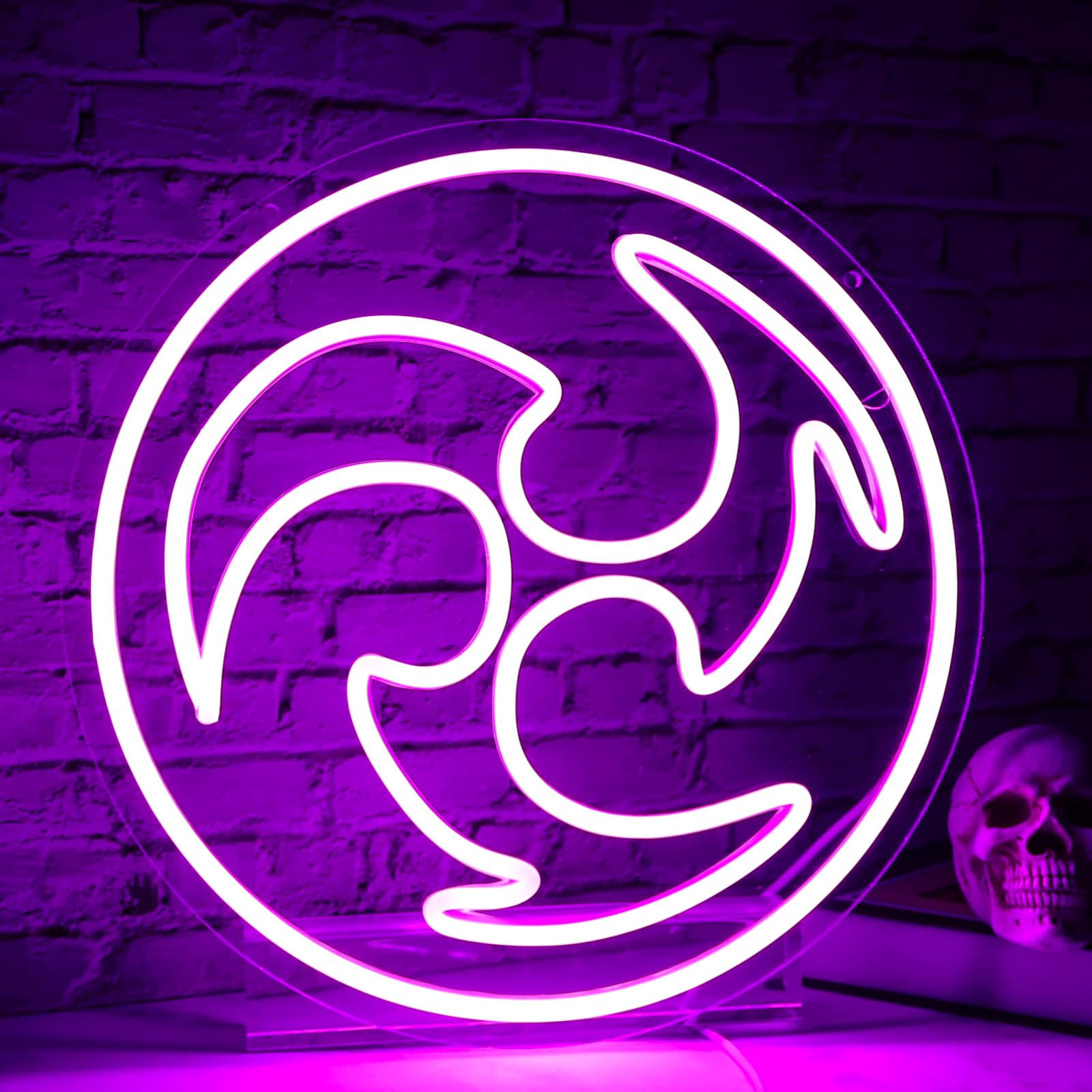 Amazon.com : Genshin God's Eye Neon Light Purple LED Neon Sign for ...