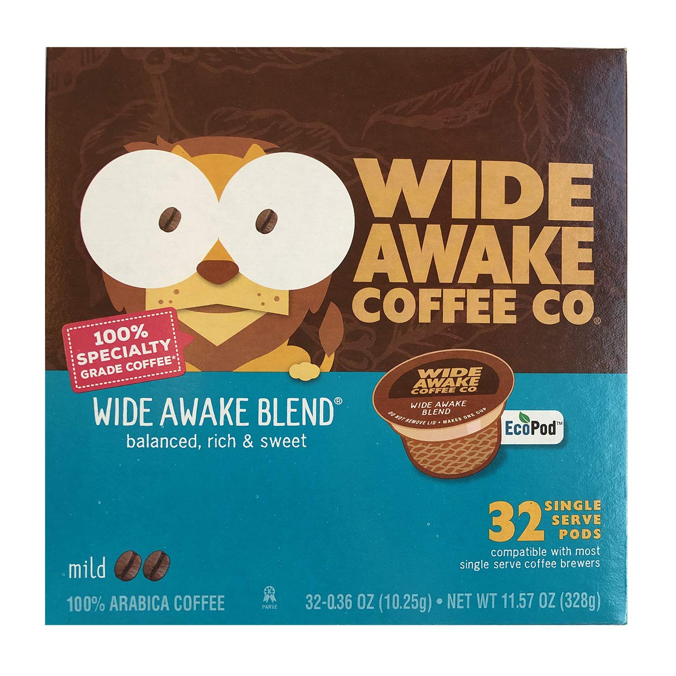 Amazon.com : Wide Awake Coffee, Wide Awake Blend, 32 Pods : Grocery ...