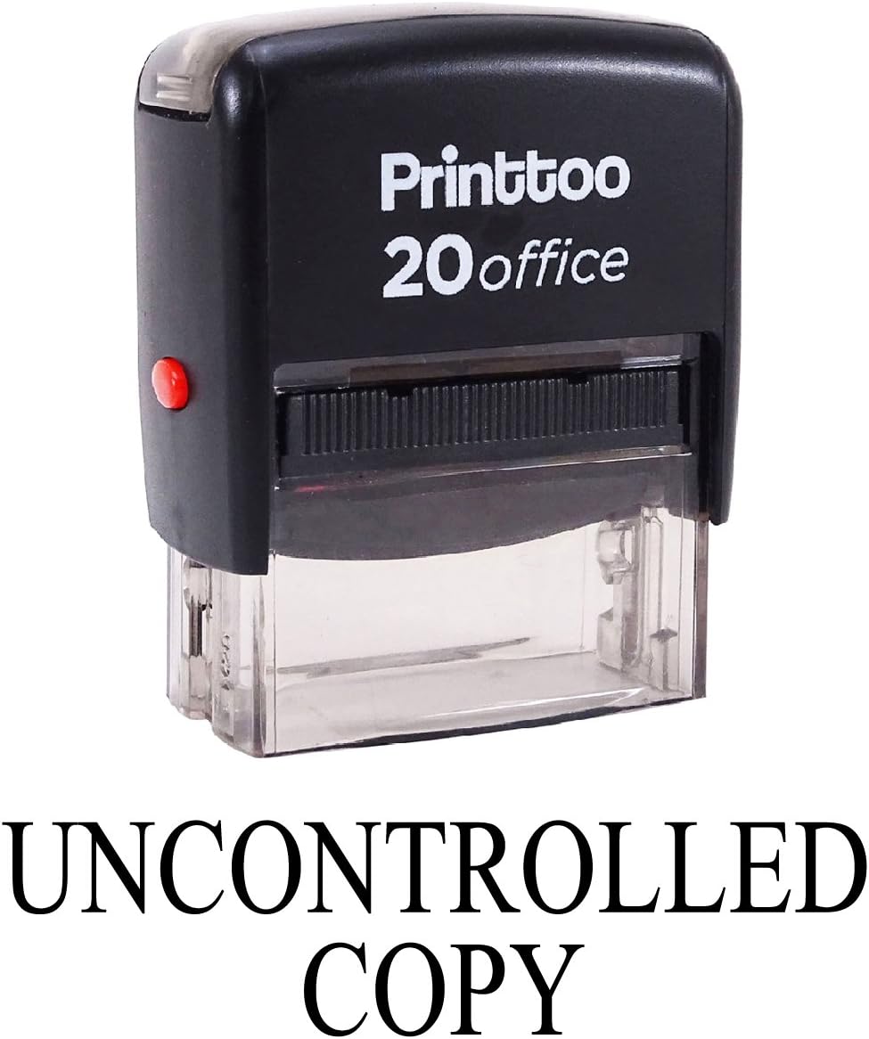 Amazon.com : Printtoo Custom Stamp UNCONTROLLED Copy Self Inking Rubber ...