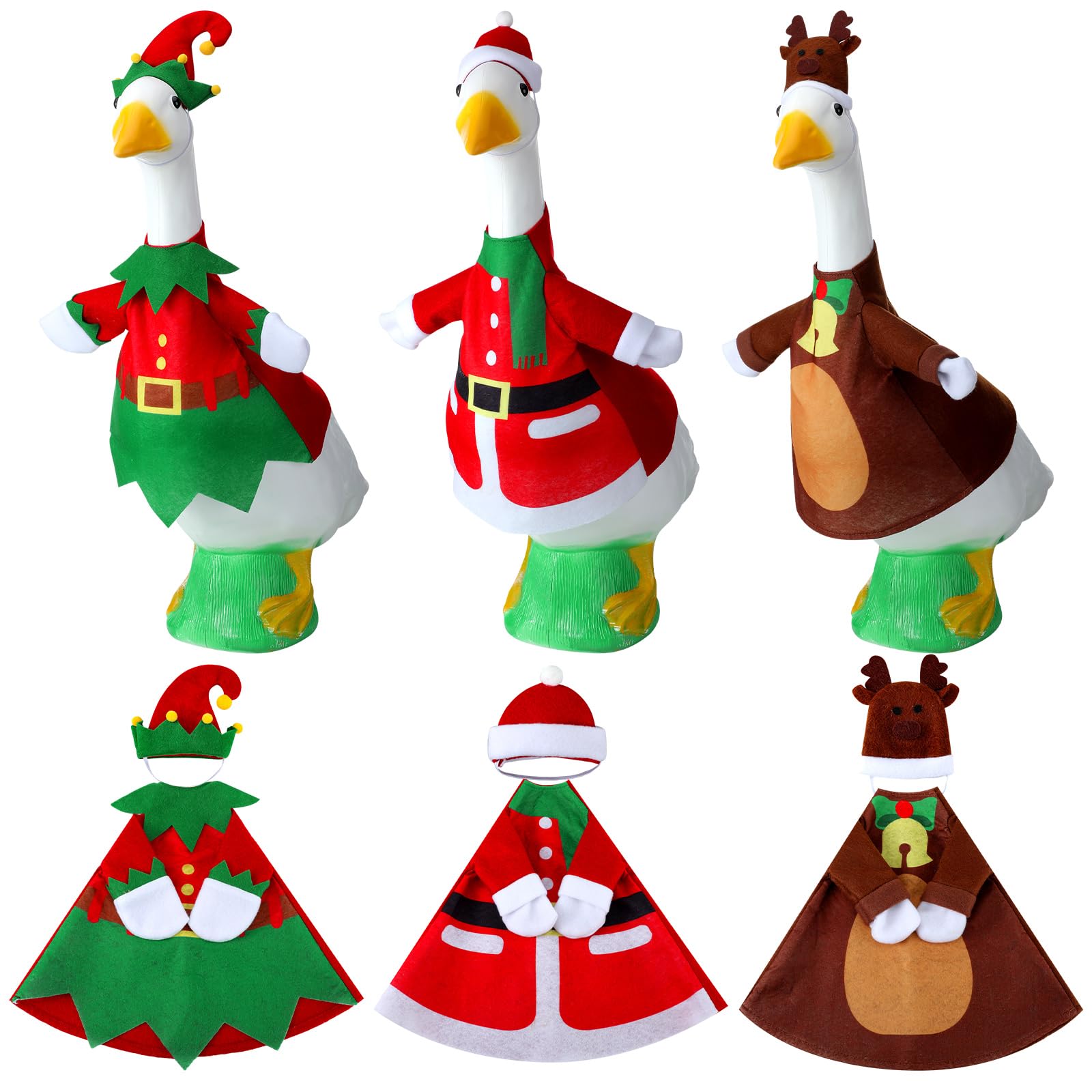 Amazon.com: Yeyeplum 3 Set 23 Inch Christmas Porch Goose Outfits ...