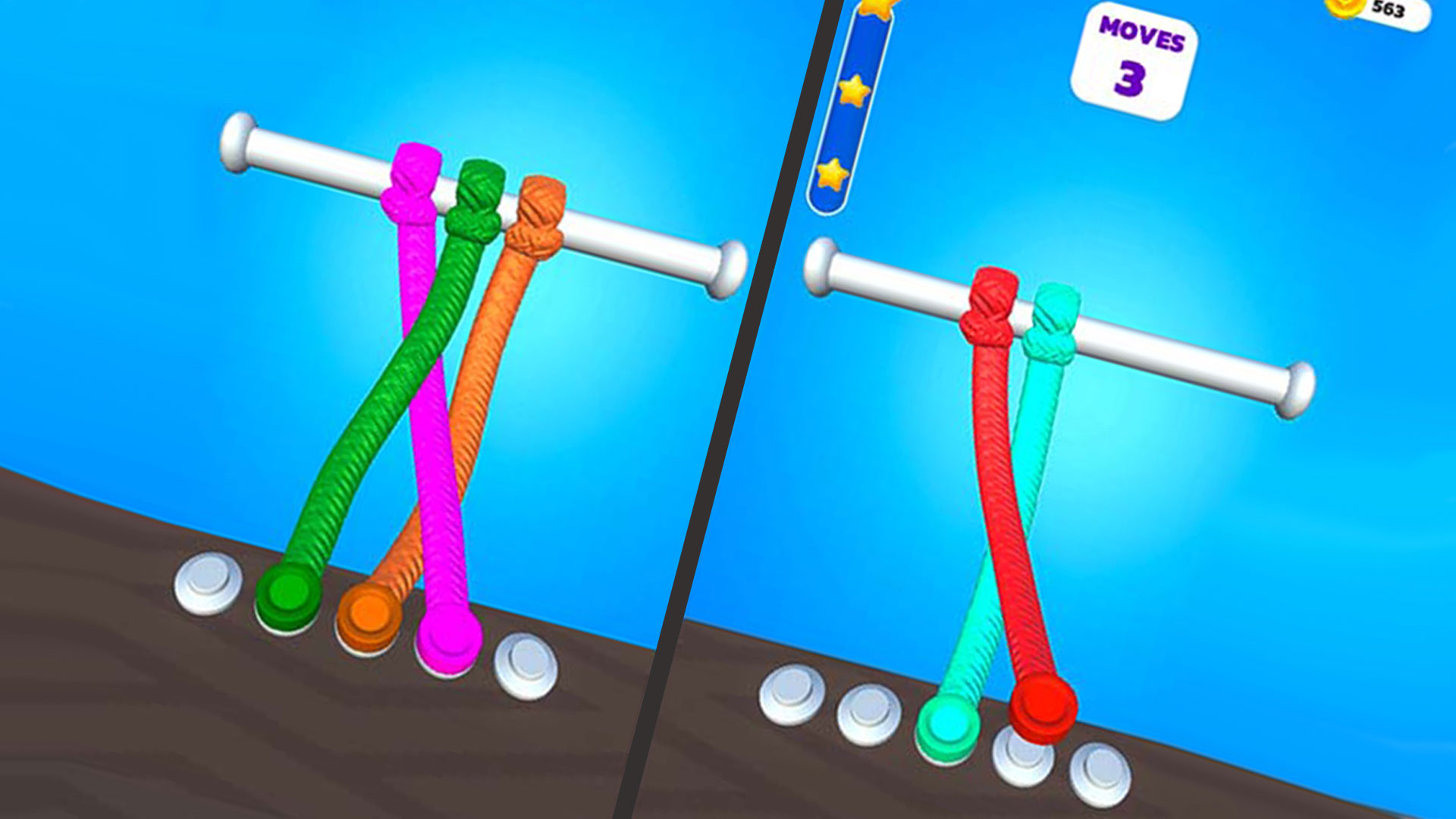 Tangle Sort Master 3D Untie Puzzle: Twisted Rope Untangle Knots Sorting ...