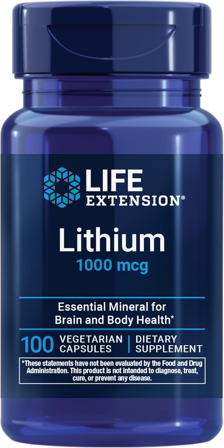 Amazon.com: Life Extension Lithium, 1000 mcg – Lithium Orotate – Helps ...