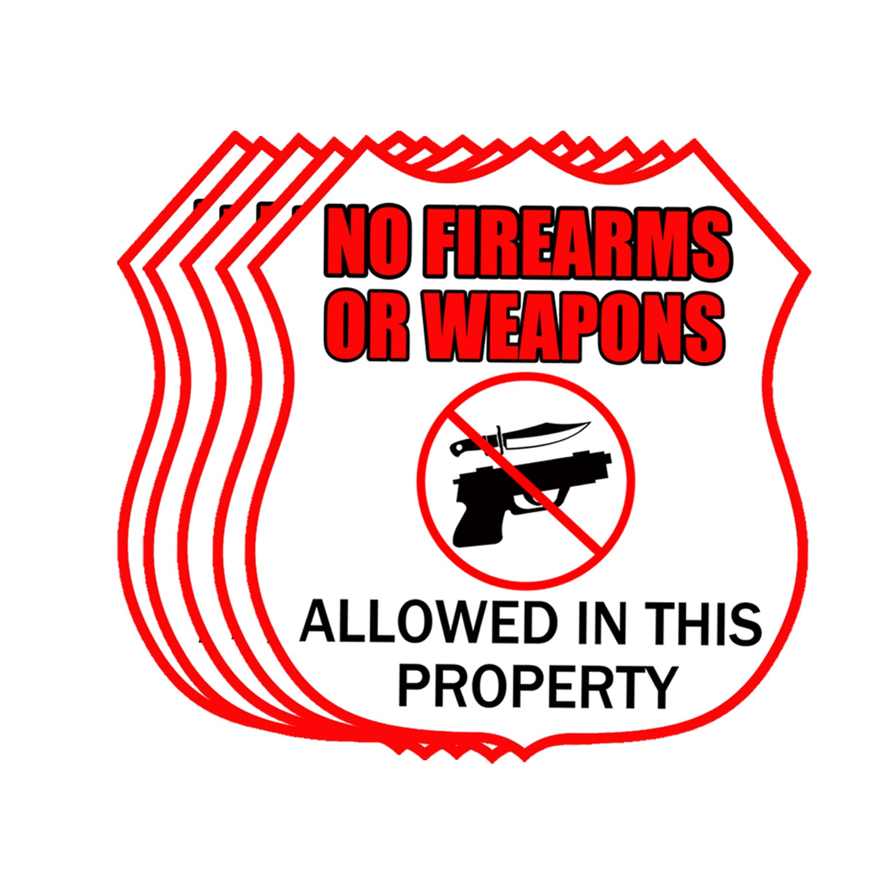 Snapklik.com : No Firearms Or Weapons Permitted On This Property Sign ...