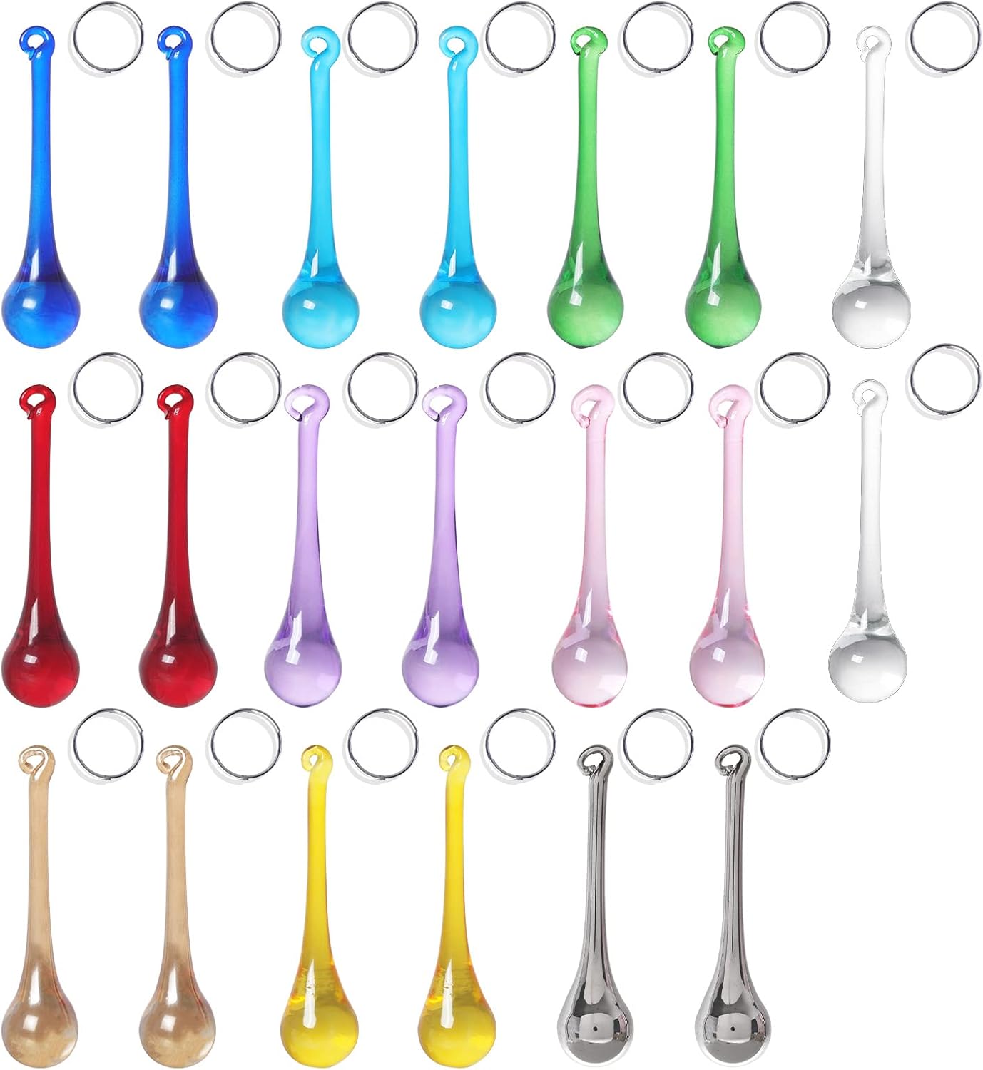 Amazon.com: LONGWIN 20pcs 3inch Crystal Teardrop Pendant Chandelier ...