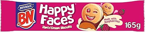 McVitie's BN Happy Faces Jam 'n' Cream Biscuits 165g : Amazon.co.uk ...