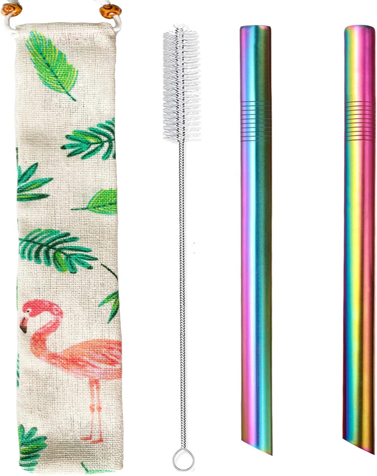 Amazon.com: Amsthow Reusable Straws Boba Metal Straws with Silicone ...